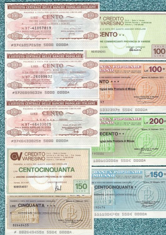 Italien mini assegni 9 stück UNC | Kaufen auf Ricardo