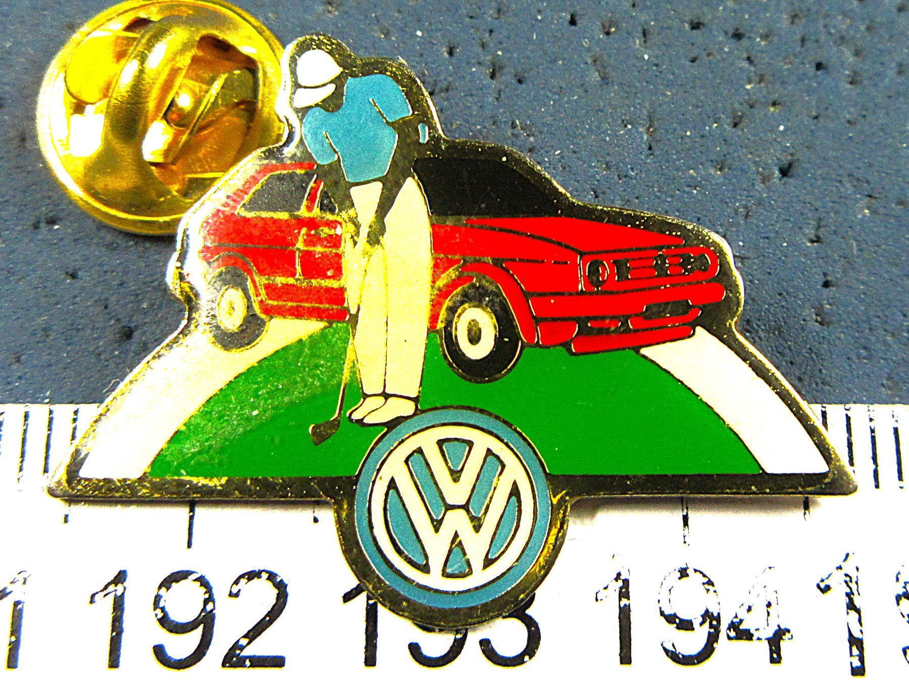 VW GOLF AUTO PIN GOLF-SPORT PLAYER PIN GOLDIG GLASIERT (Gebraucht) in ...