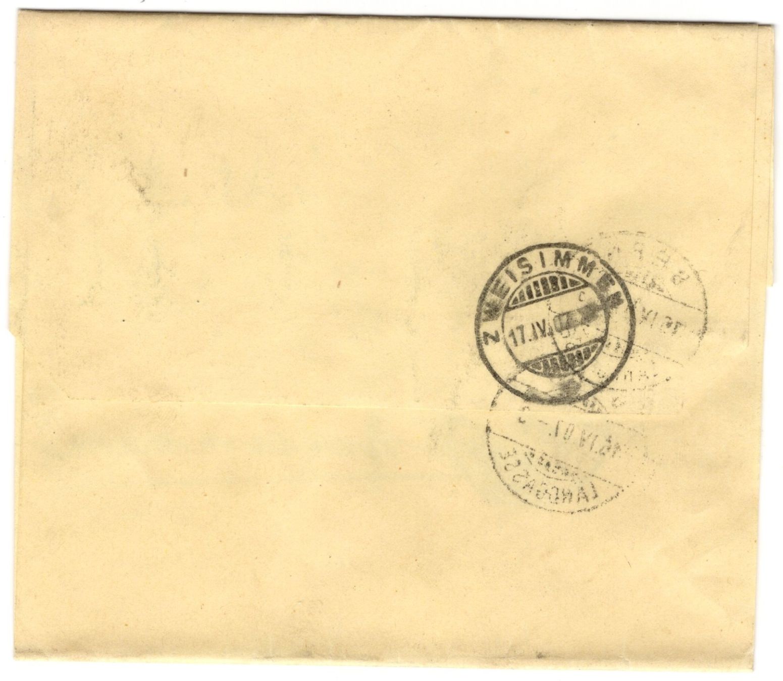 2 Rp. Streifband mit ZF als NN von BERN nach ZWEISIMMEMMEN (Gebraucht ...