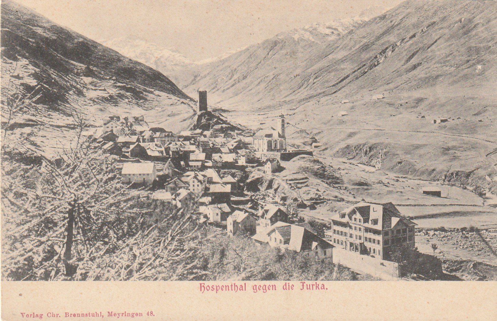 AK Hospenthal gegen die Jurka um 1900 (Gebraucht) in Rupperswil für CHF ...