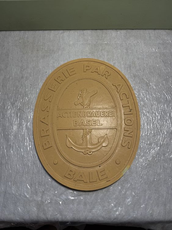 Rarität Actienbrauerei Basel Schild aus Marmor (Gebraucht) in ...