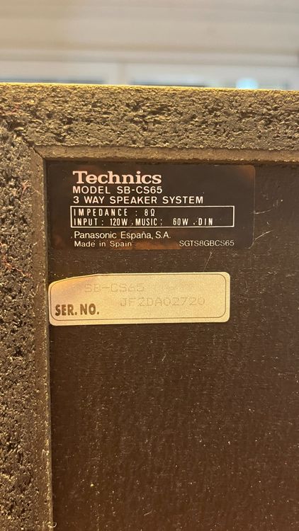 Technics CS SB-CS65 3 Way Speaker System Kompaktlautsprecher (Gebraucht) in Männedorf für CHF 35 ...