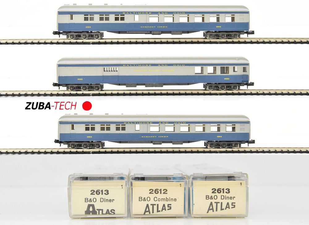 Atlas 3x Personenwagen Baltimore and Ohio Spur N mit OVP (Gebraucht) in ...