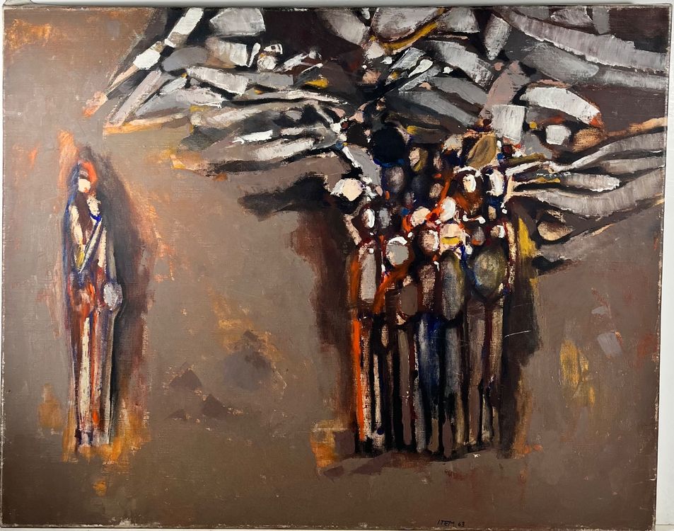 Georges Item (1927-1990) Grosse Abstrakte Gemälde (Gebraucht) in Root für CHF 114 – mit ...