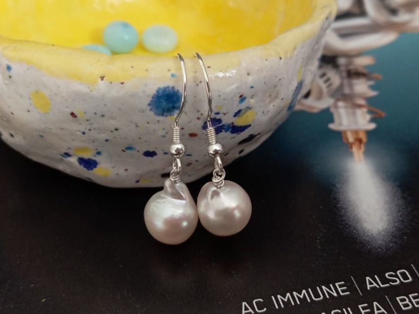 Akoya Barock Perlen silber 925Ohrringe | Kaufen auf Ricardo