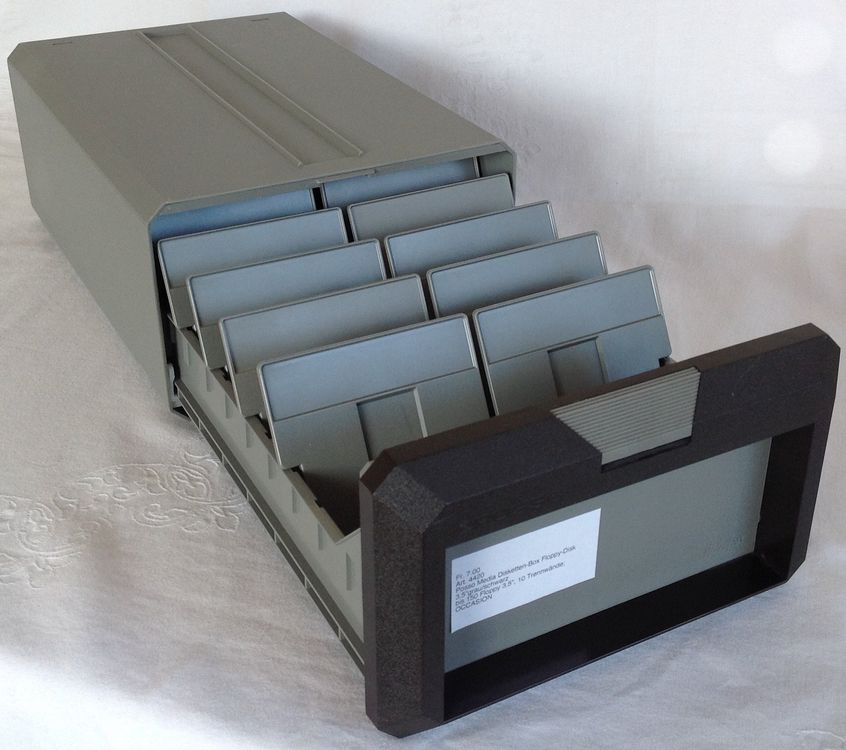 Posso Media Disketten-Box Floppy-Disk 3,5"grau/schwarz (Gebraucht) in ...