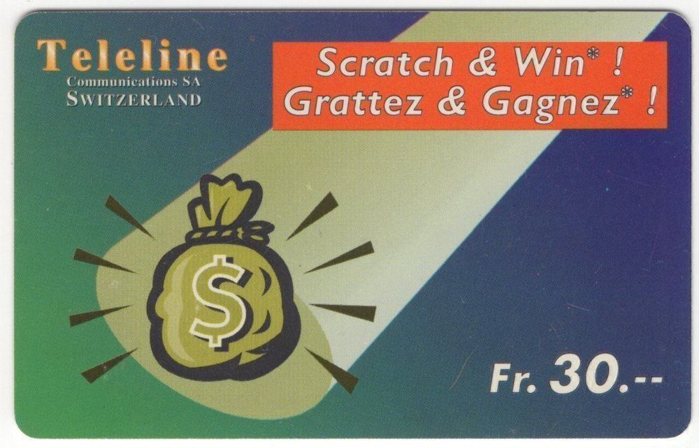 seltene TELELINE Prepaid Telefonkarte - Geldsack (Gebraucht) in Eglisau ...