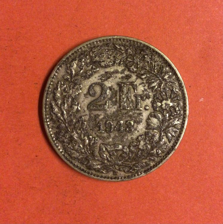 2 Franken Silber 1943 s (Gebraucht) in Nunningen für CHF 3 – mit Lieferung auf Ricardo kaufen