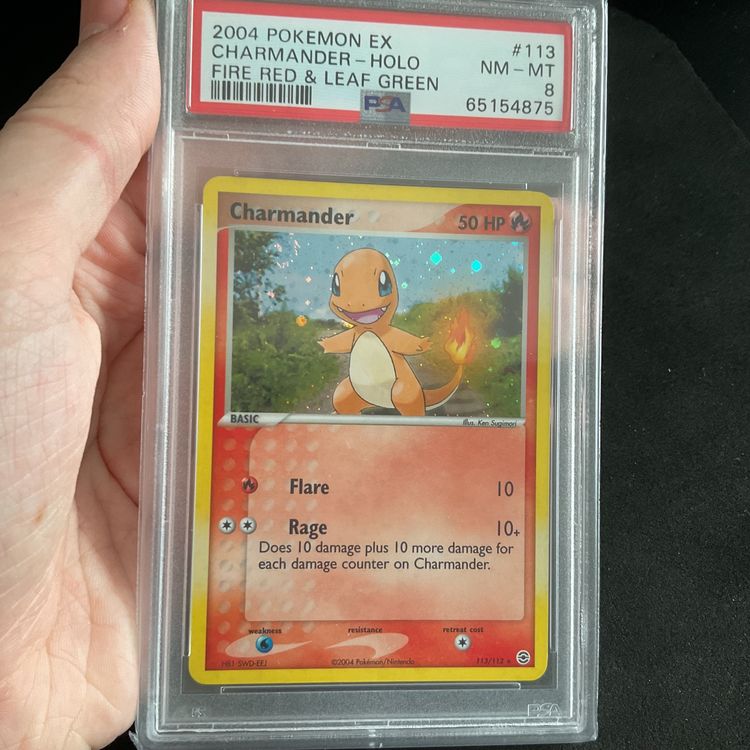Pokémon Charmander Holo Swirl Fire Red & Leaf Green PSA 8 (Gebraucht ...