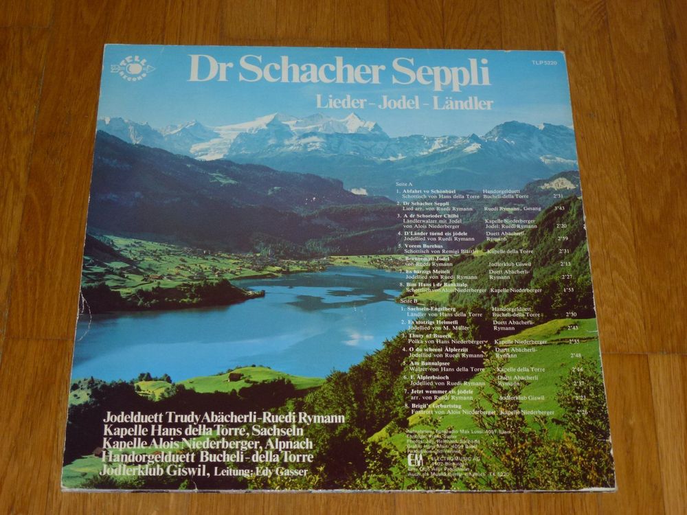 LP DR SCHACHER SEPPLI - LIEDER,JODEL,LÄNDLER (Gebraucht) in Chur für ...