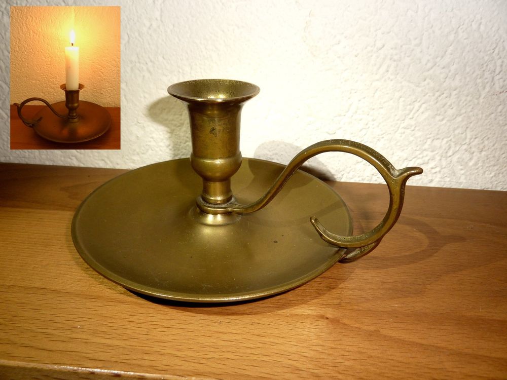 Alte Kerzenstander Aus Messing