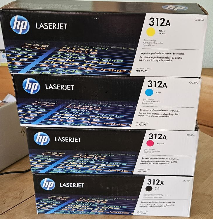 HP Toner 312 A HP LJ M476 (alle Farben) (Neu und originalverpackt) in ...