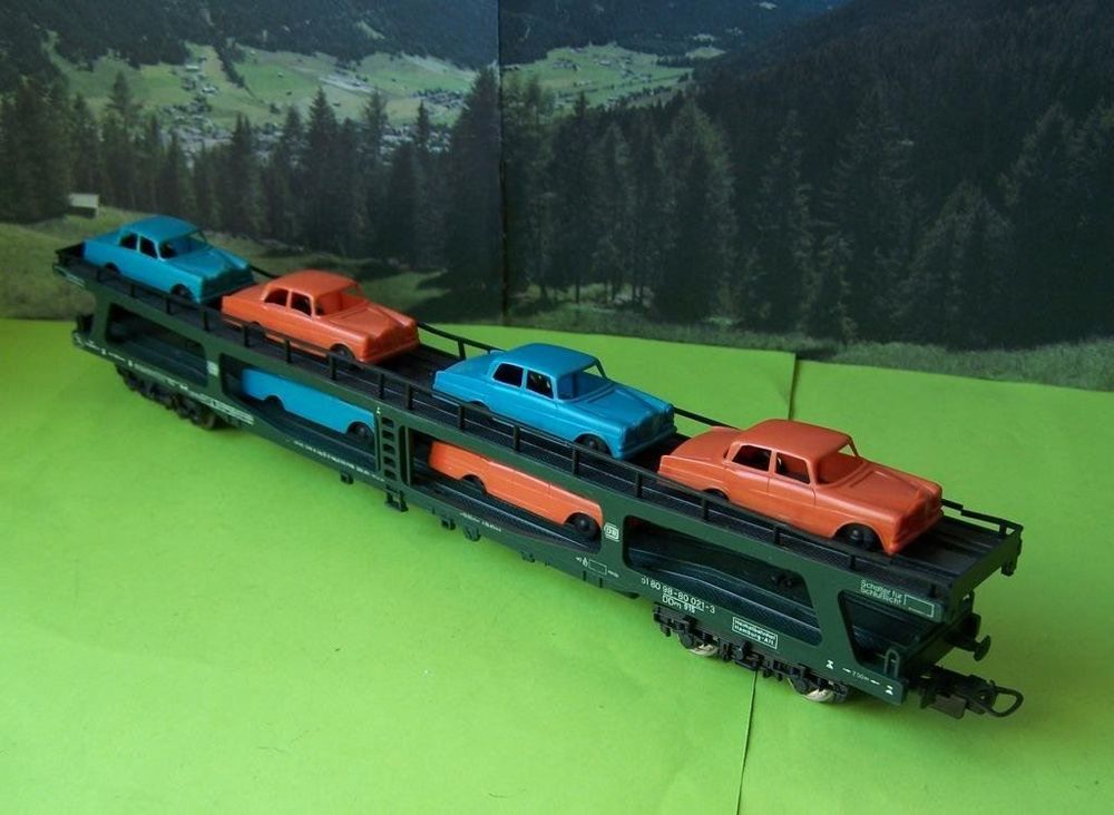 Lima H0 9054: Autotransporter Ddm 915 mit 6 Mercedes, DC (Gebraucht) in ...