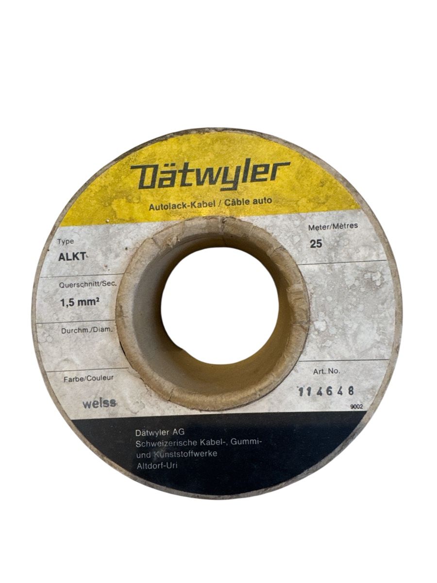 0090 Dätwyler Autolack-Kabel ALKT, 1.5mm2, 25m, Weiss, Top (Gebraucht ...