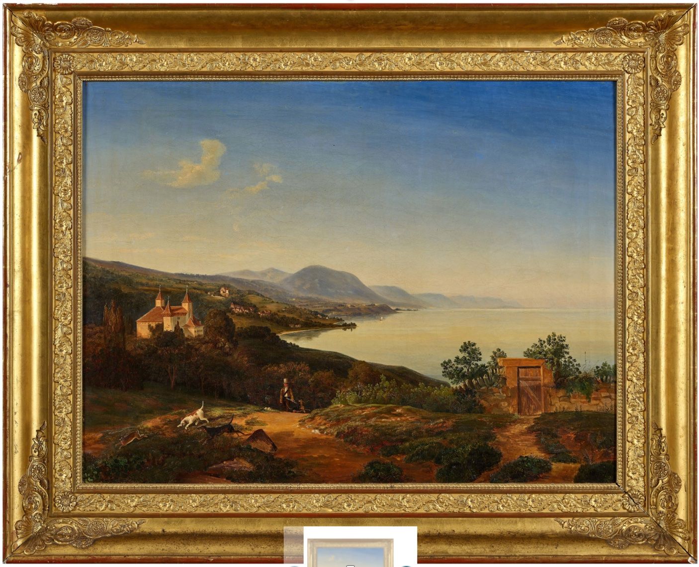 Grand tableau - château de Vaumarcus et le lac de Neuchâtel (Gebraucht) in Vuarrens für CHF 4000 ...