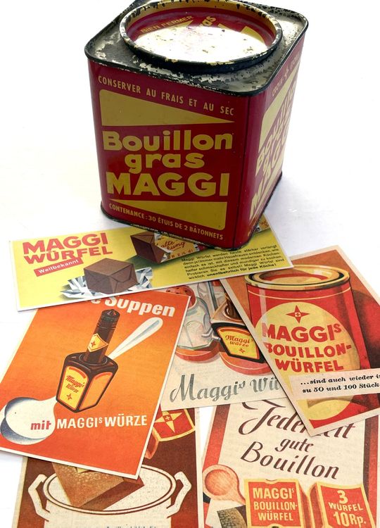 Maggi Blechdose & 6 Werbungen / Ancienne boîte Maggi | Kaufen auf Ricardo