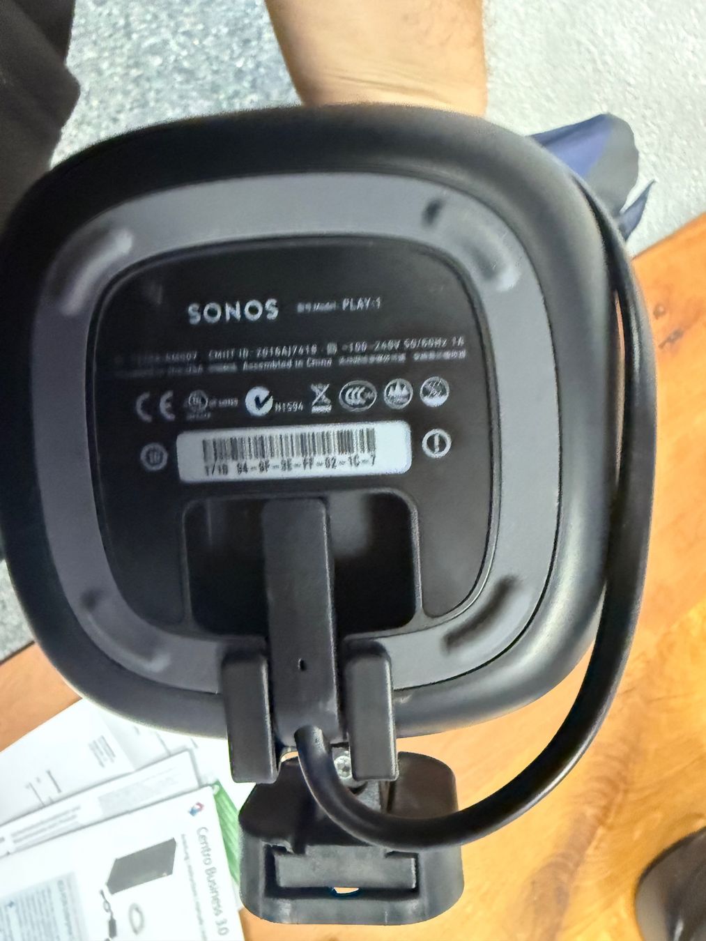 Sonos Play 1 Schwarz mit Wandhalterung (Gebraucht) in Tentlingen für ...