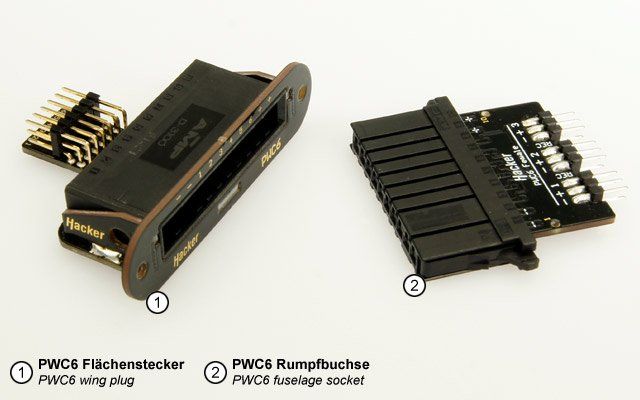 Hacker Power Wing Connector PWC6 für 6 Servos (Neu und originalverpackt ...