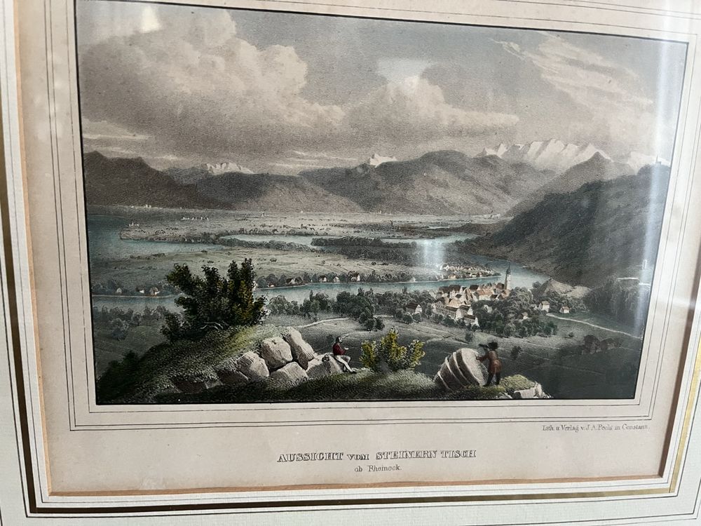 Original antike Lithographie von J. A. Pecht um 1835. (Gebraucht) in St ...