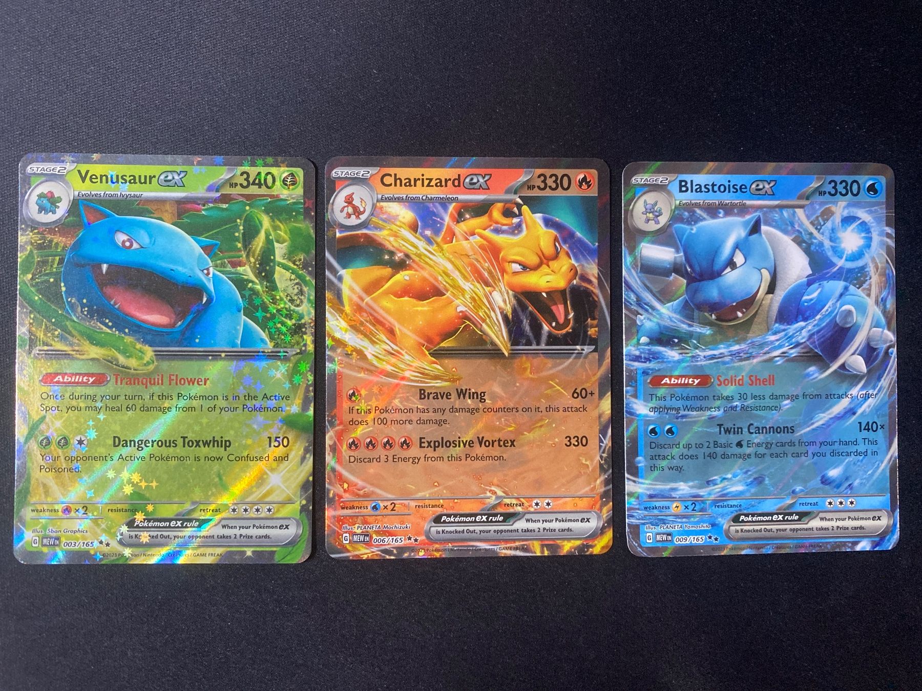 Venusaur, Charizard & Blastoise ex Set of 3 - MEW 151 - EN (Neu (gemäss ...
