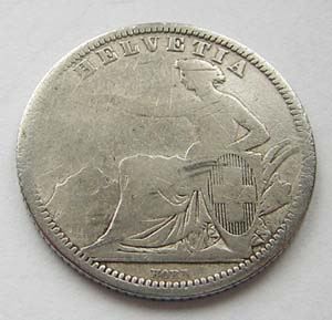 1861 B, 1 Fr., Sitzende Helvetia | Kaufen auf Ricardo