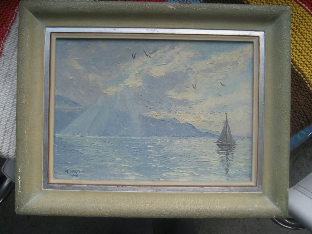 1948 Ölbild von Robert Hofer, Genfersee | Kaufen auf Ricardo