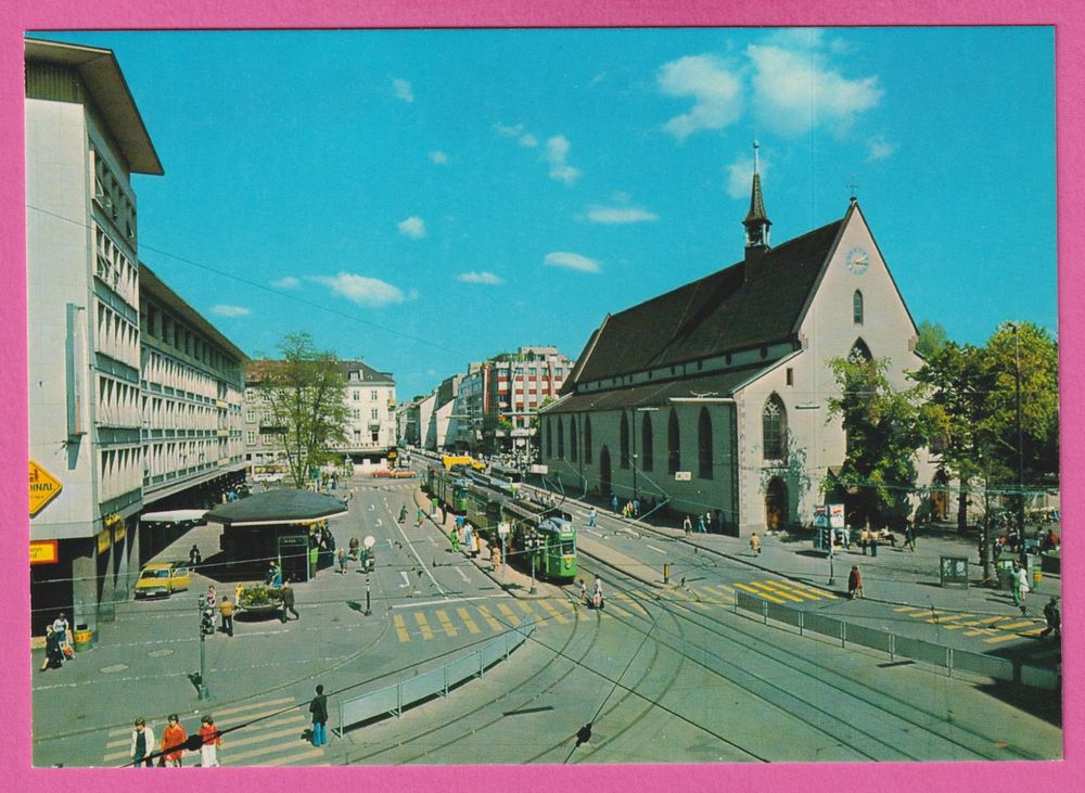 Basel Claraplatz und Clarakirche mit Tram (Gebraucht) in Einsiedeln für ...