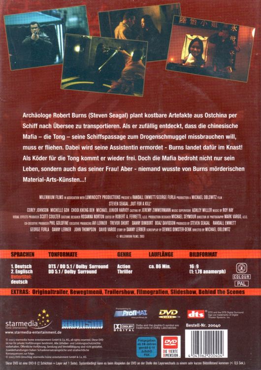 DVD: Out For A Kill (mit Steven Seagal, Kate Dobo) (Gebraucht) in ...