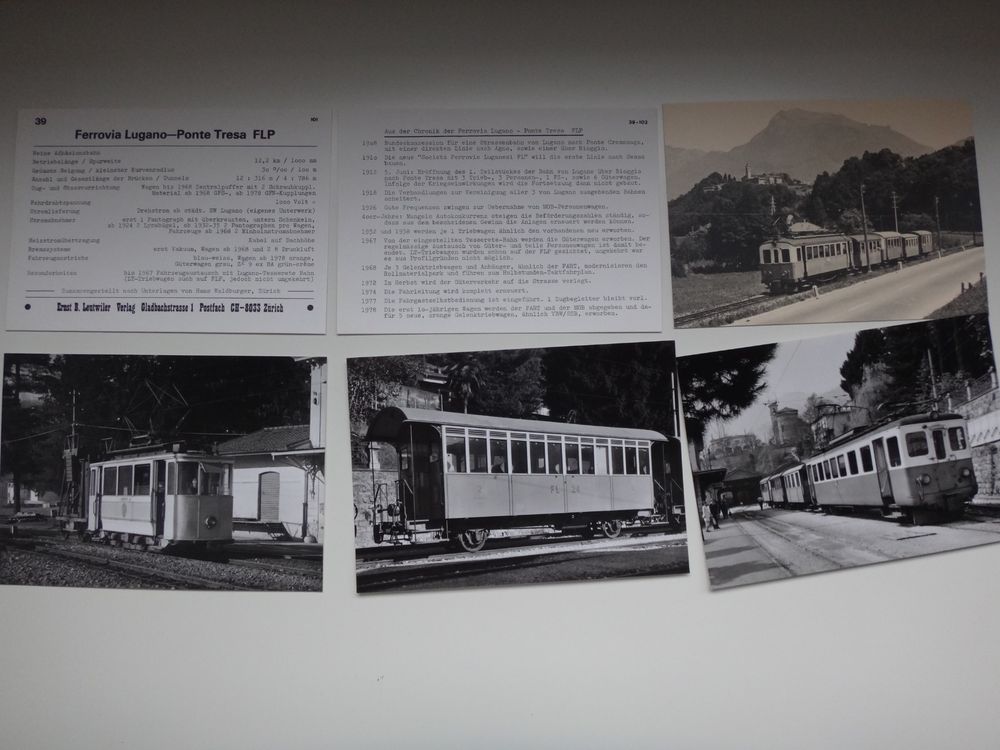 39 Ferrovia Lugano - Ponte Tresa FLP, AK-Serie Leutwiler (Neu (gemäss Beschreibung)) in Riet ...