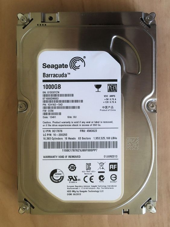 Seagate Barracuda 3.5" SATA 1 TB HDD (Gebraucht) in Dardagny für CHF 10 – mit Lieferung auf ...