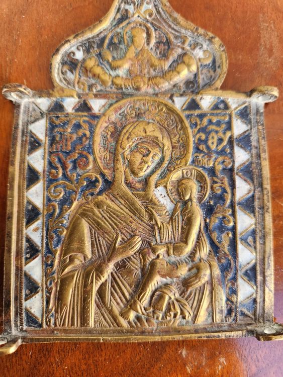 Antike Ikone Russland Bronze Emaille | Kaufen auf Ricardo