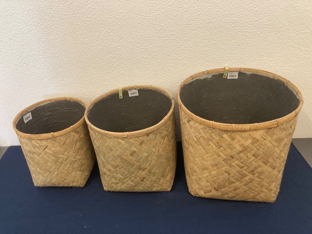 3er Set Bambus Übertöpfe Pflanzkorb JACO neu, nur Abholung ! (Neu und originalverpackt) in ...