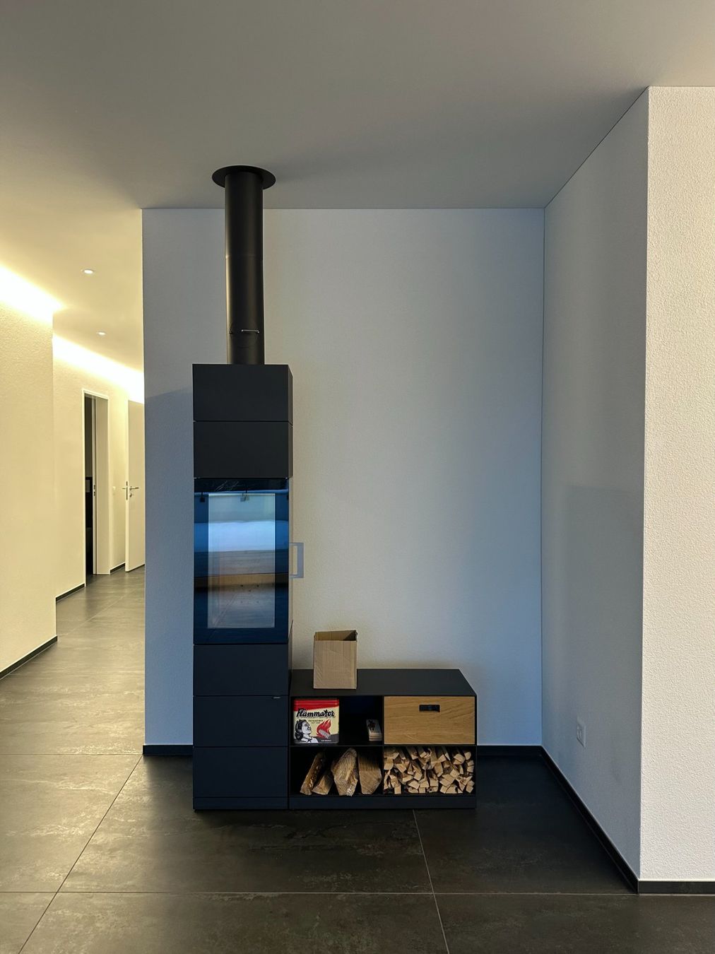 Schwedenofen Hase Sendai 155/3-seitige Feuersicht, Anthrazit (Gebraucht ...