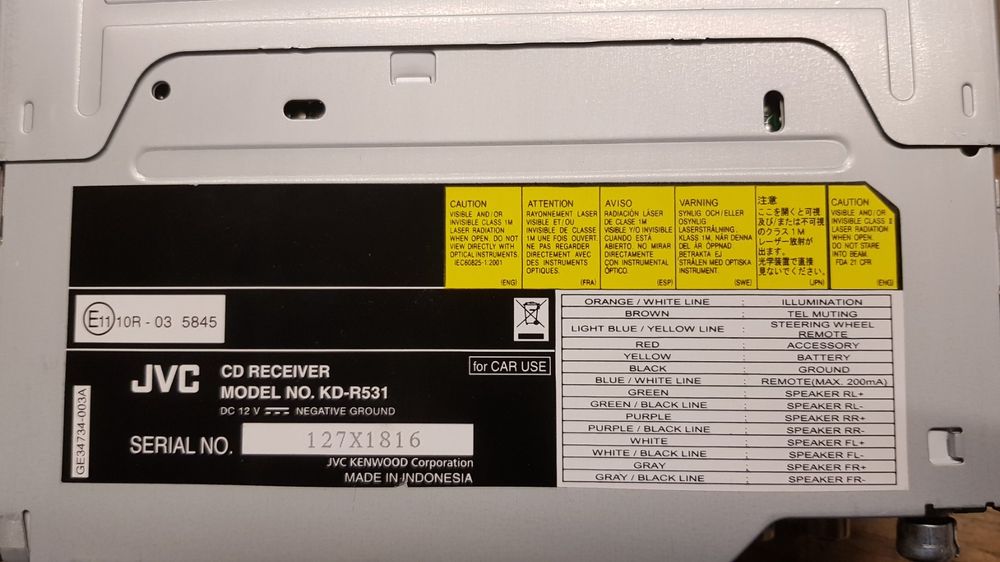 Auto-radio JVC KD-R531 (Gebraucht) in für CHF 22 – mit Lieferung auf ...