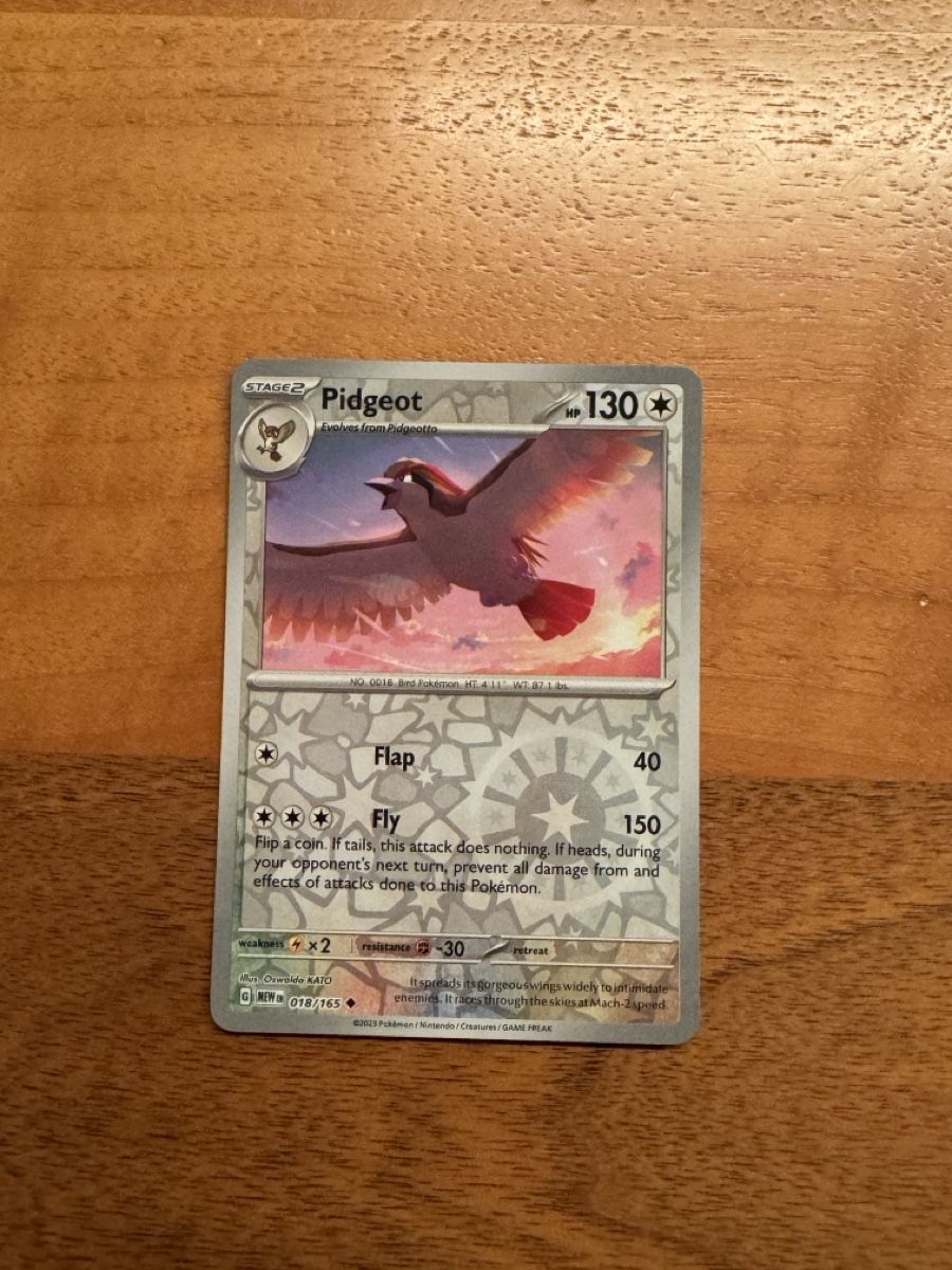 Pokemon MEW 151 EN Pidgeot 018/165 Reverse Holo (Neu (gemäss ...