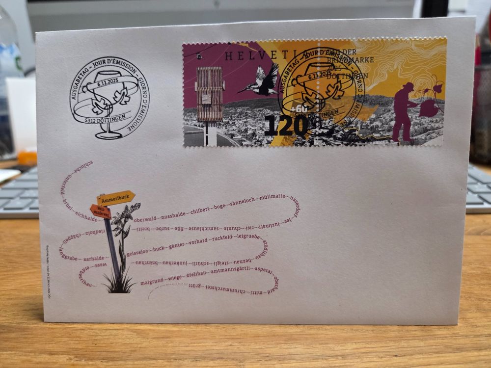 FDC Ausschnitt Sonderblock Tag der Briefmarke Döttingen 2025 (Gebraucht ...