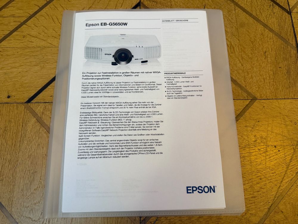Epson Beamer EB-5650W Top Zustand! Heimkino-Erlebnis! (Gebraucht) in ...