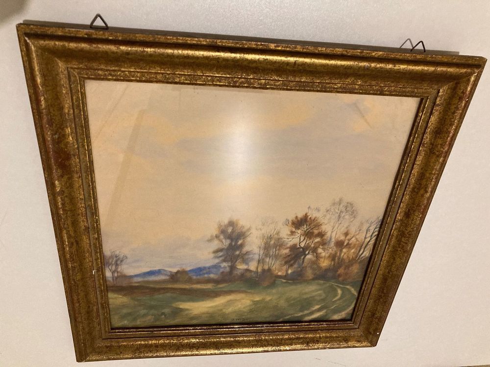 Rudolf Müller 1934 (1892-1972) Landschaft mit Wiese, Bäume (Gebraucht) in Hirzel für CHF 25 ...