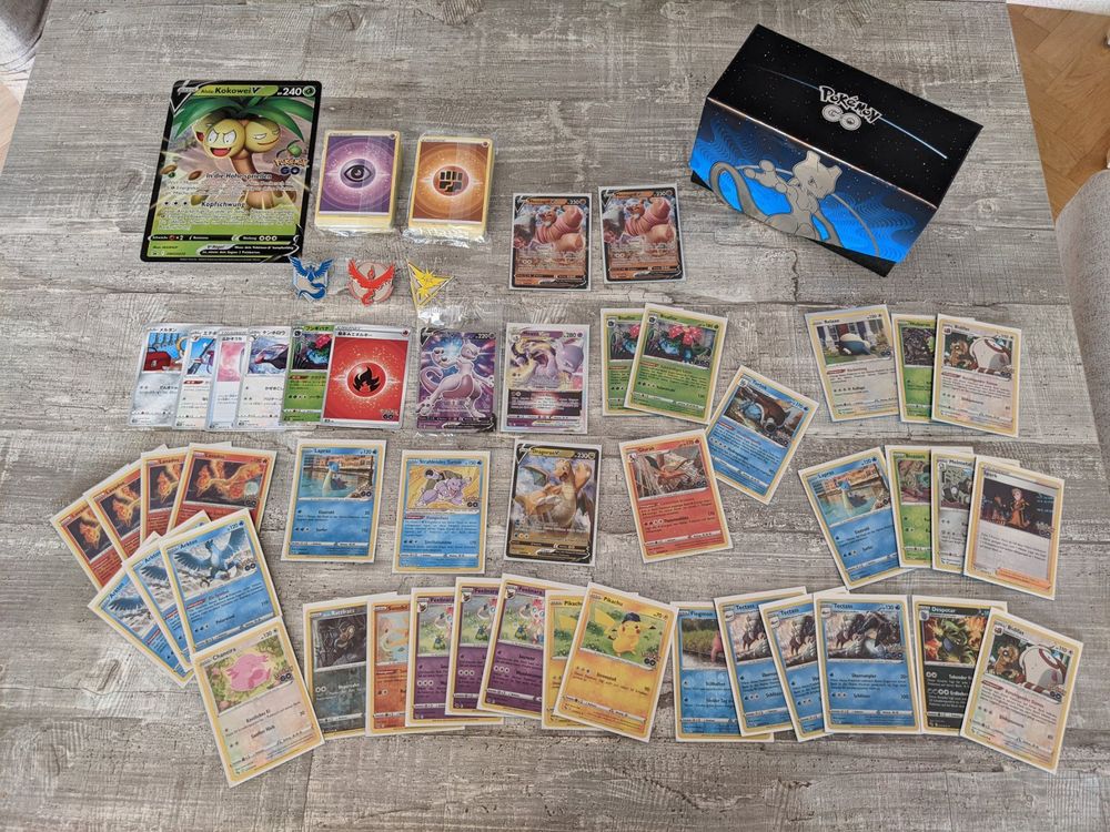 Pokémon GO Karten Sammlung XXL mit Mewtu VStar, Glurak, uvm (Neu ...