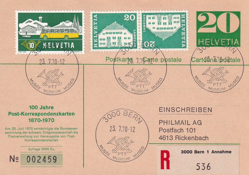 Carte postale / Postkarte / Cartolina postale (Gebraucht) in Orvin für ...