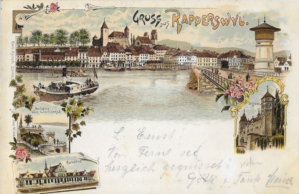 Karte Rapperswyl 1900 | Kaufen auf Ricardo
