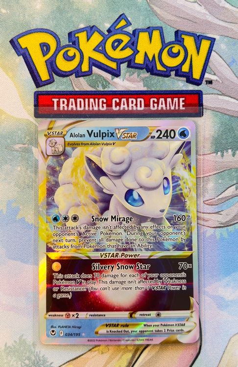Alolan Vulpix Vstar Ultra Rare Silberne Sturmwinde 034/195 | Kaufen auf ...