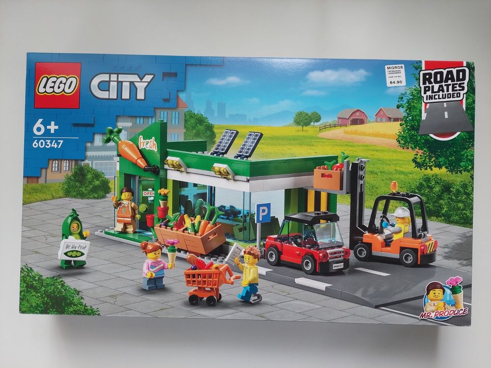 Lego City Supermarkt Bio Frucht Gemüsemarkt Shopping 60347 (Neu und ...