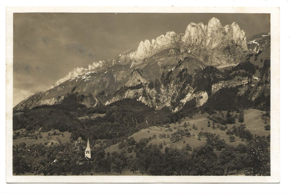 Sax (SG) Rheintal - Alpstein mit 7 Kreuzbergen Foto-AK 1929 (Gebraucht) in Engelburg für CHF 11. ...