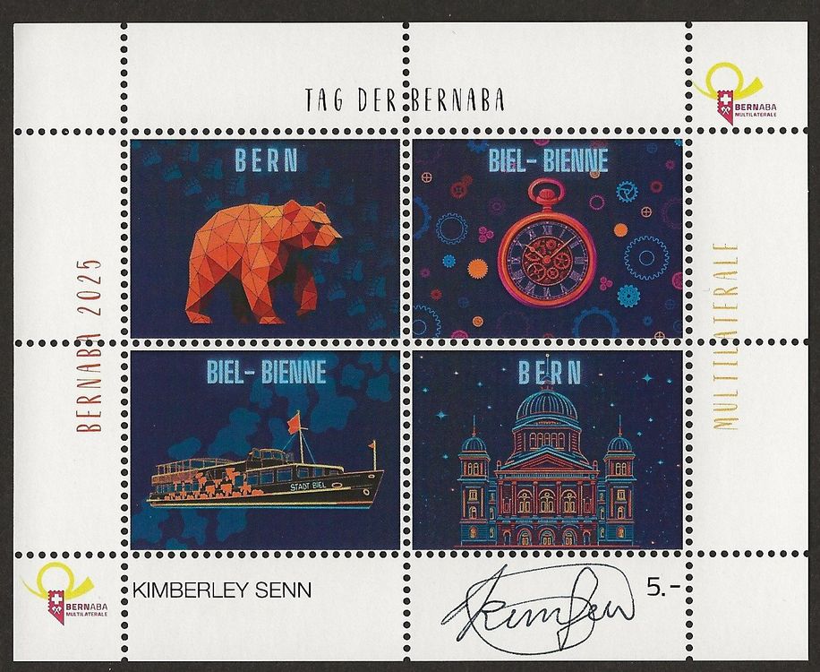 BERNABA Vignetten Block Künstler Signatur Kimberley Senn RAR (Neu ...