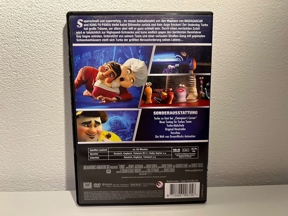 📀🎬 DVD TURBO 📀 dreamworks (Gebraucht) in Vaduz für CHF 1.5 – mit ...