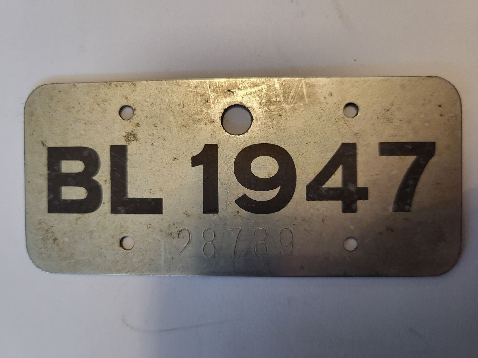 Altes Kennzeichen BL 1947, Rarität für Sammler! Vintage (Gebraucht) in ...