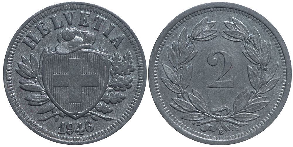 b- 2 Rappen 1946 (01) (Gebraucht) in Chiasso für CHF 60 – mit Lieferung auf Ricardo kaufen