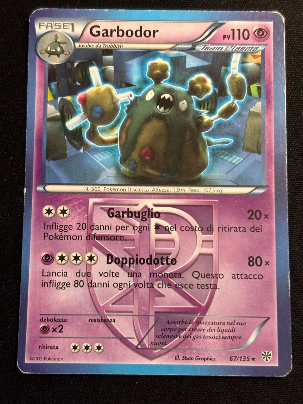 Pokemon Garbodor - Plasma-Storm 67/135 - Italiano (D'occasion) à Bern ...
