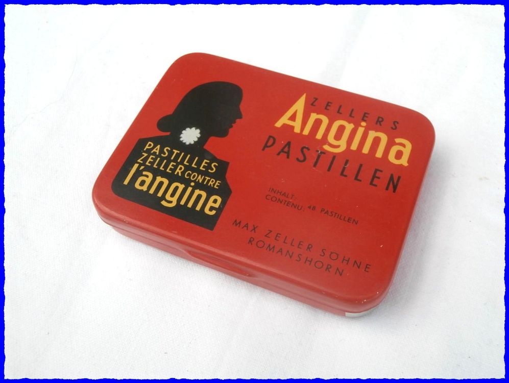 alte Blechdose "Zeller ANGINA Pastillen" - Zeller Romanshorn (Gebraucht ...
